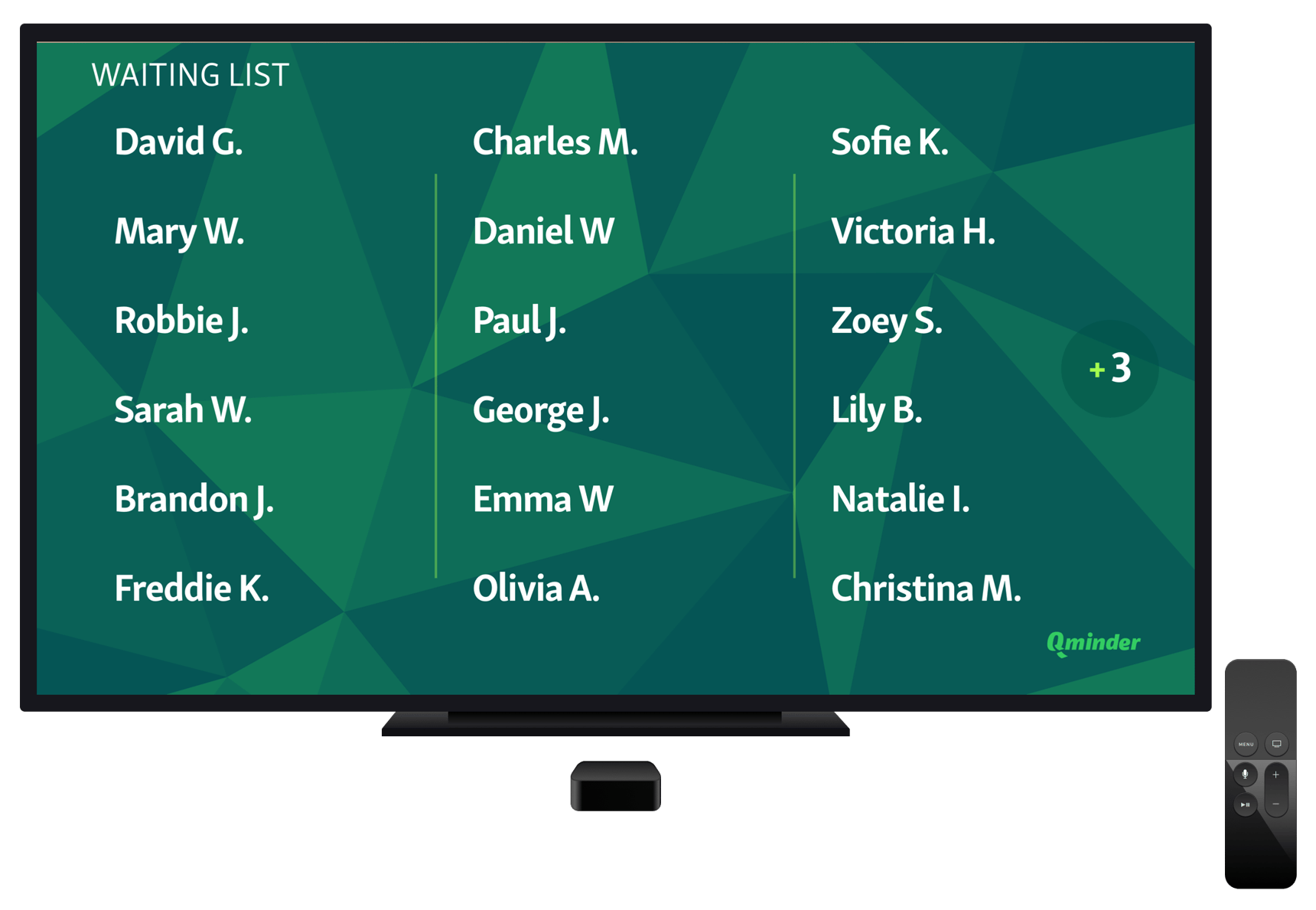 Qminder on Waitlist TV
