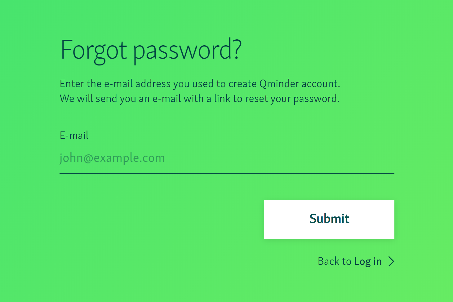 How to recover your password?