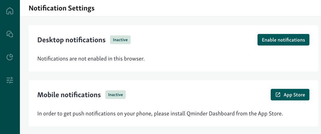 Set real-time notifications