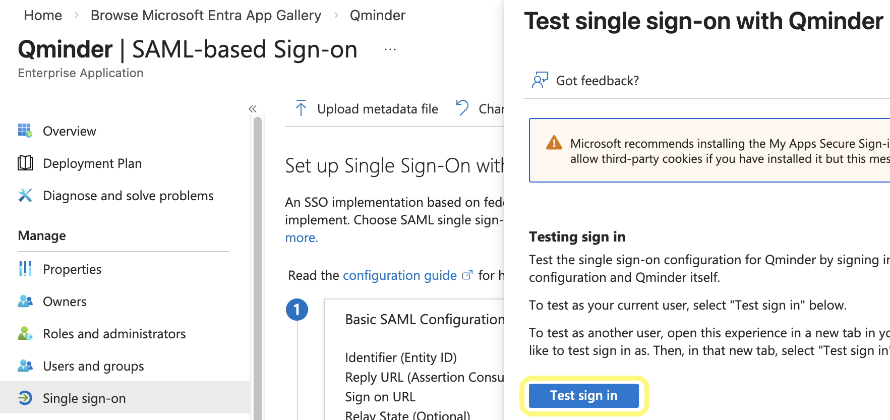 Configure SSO with Microsoft Entra ID