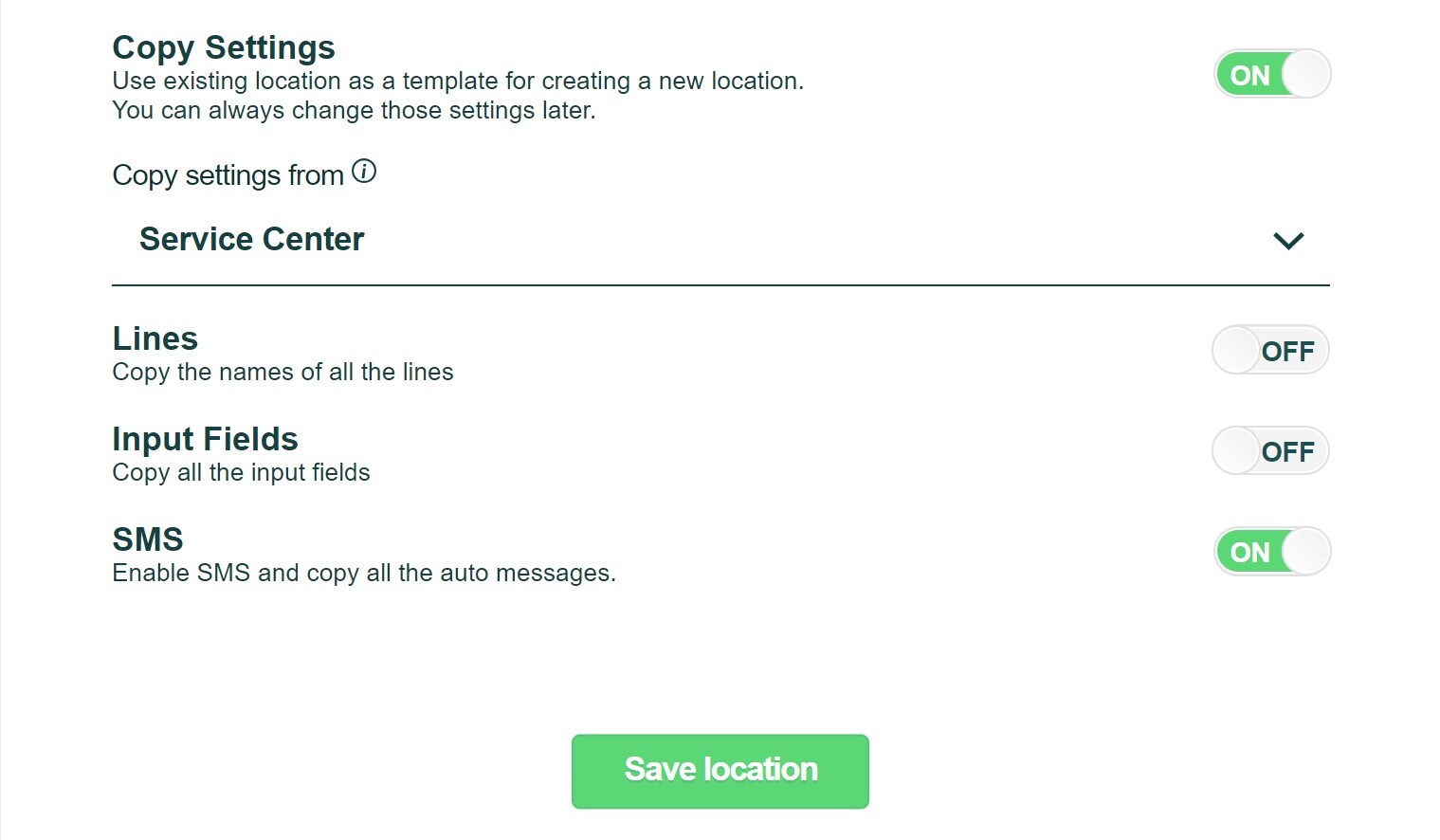 Create multiple locations in Qminder