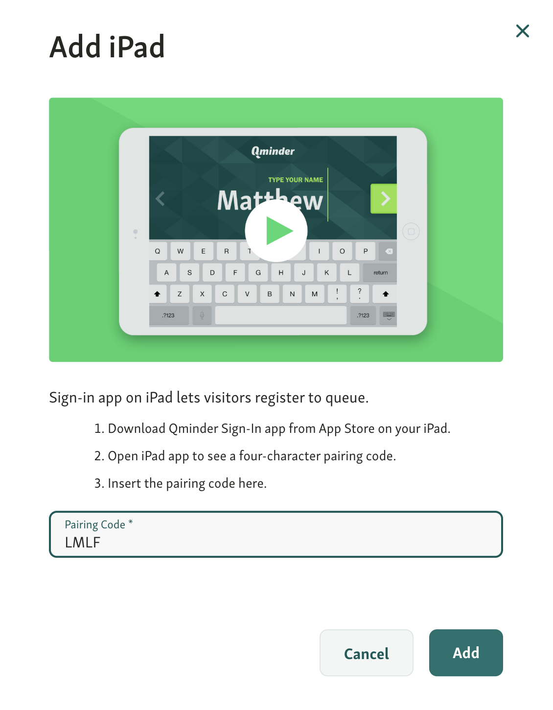How to set up Qminder on iPad?